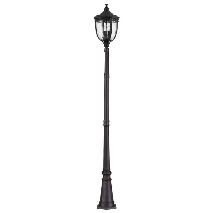 English Bridle 3 Light Large Lamp Post - Black | Elstead Lighting