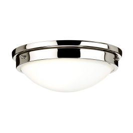 Gravity 2 Light Flush Light - Polished Nickel | Elstead Lighting