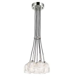 Rubin 7 Light Cluster Chandelier - Polished Nickel | Elstead Lighting
