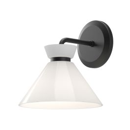 Alora Halston 1 lt Wall Light - Matte Black | Elstead Lighting