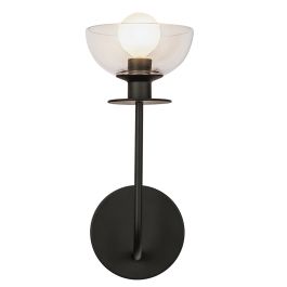 Alora Mood Sylvia 1 lt Wall Light - Matte Black | Elstead Lighting